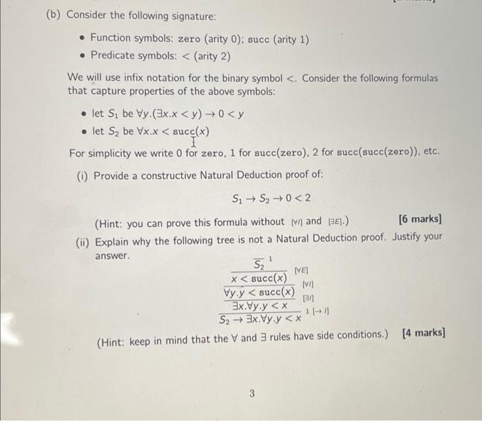 Solved (b) Consider the following signature: • Function | Chegg.com