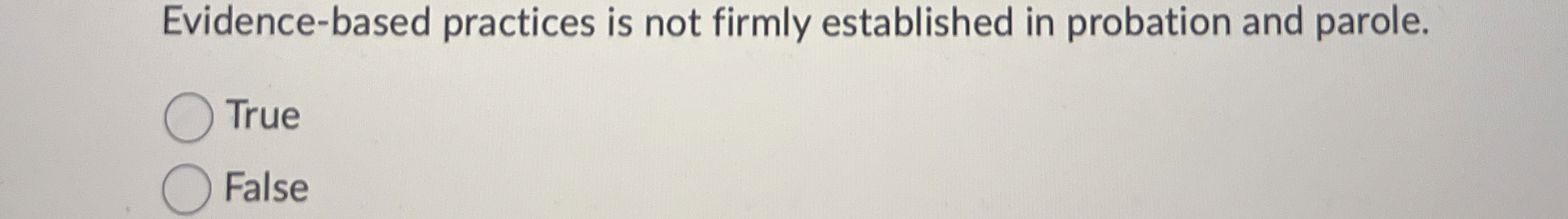 Solved Evidence-based practices is not firmly established in | Chegg.com