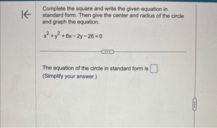 Solved Use the given condtions to write an equation for the | Chegg.com