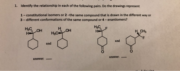Solved 1. Identify the relationship in each of the following | Chegg.com