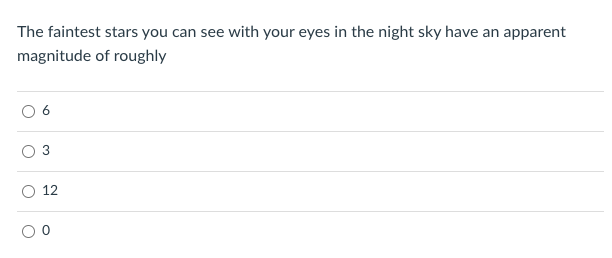 Solved The faintest stars you can see with your eyes in the | Chegg.com