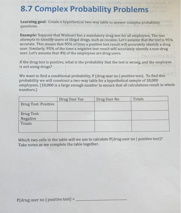 Solved 8.7 Complex Probability Problems Learning goal: | Chegg.com