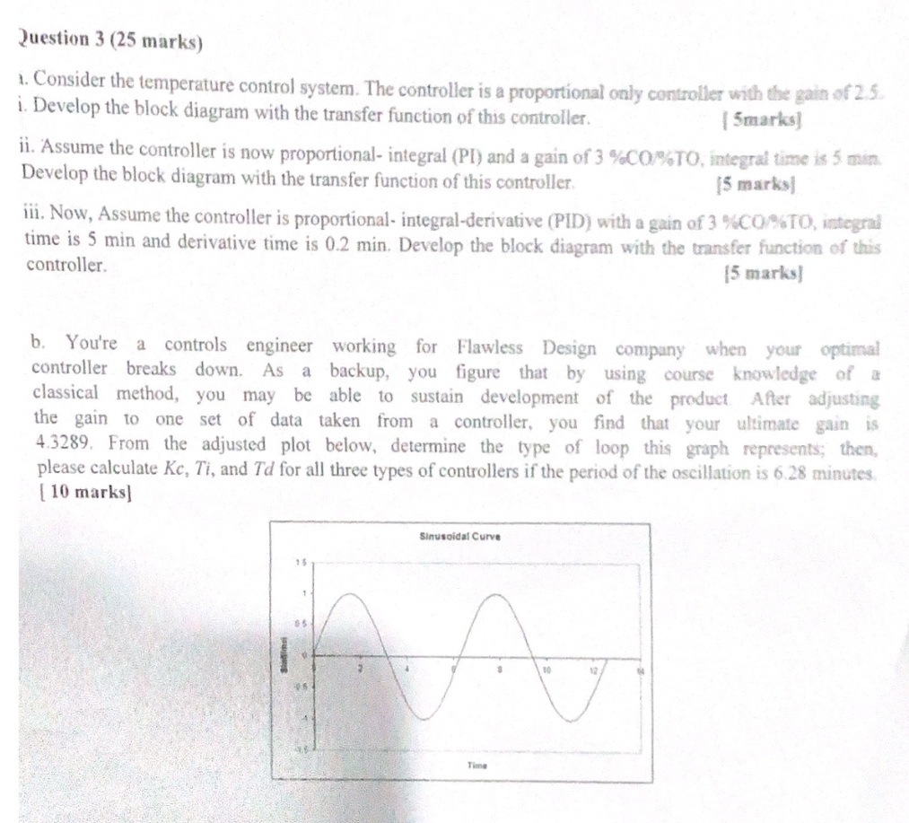 Solved Question 3 ( 25 ﻿marks)Consider the temperature | Chegg.com
