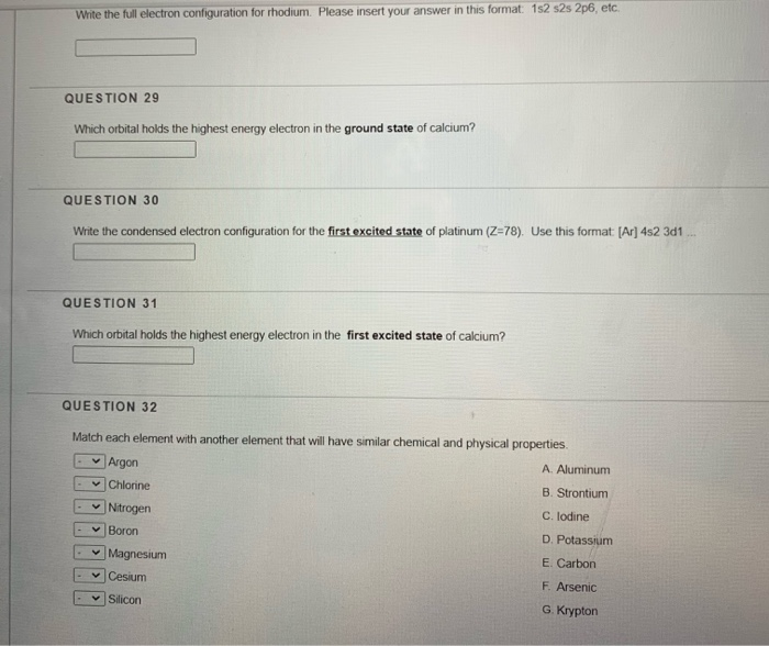 Solved Write the full electron configuration for rhodium. | Chegg.com