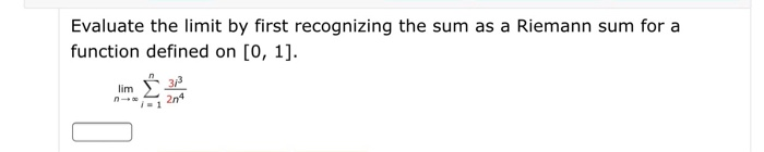 Solved Evaluate the limit by first recognizing the sum as a | Chegg.com