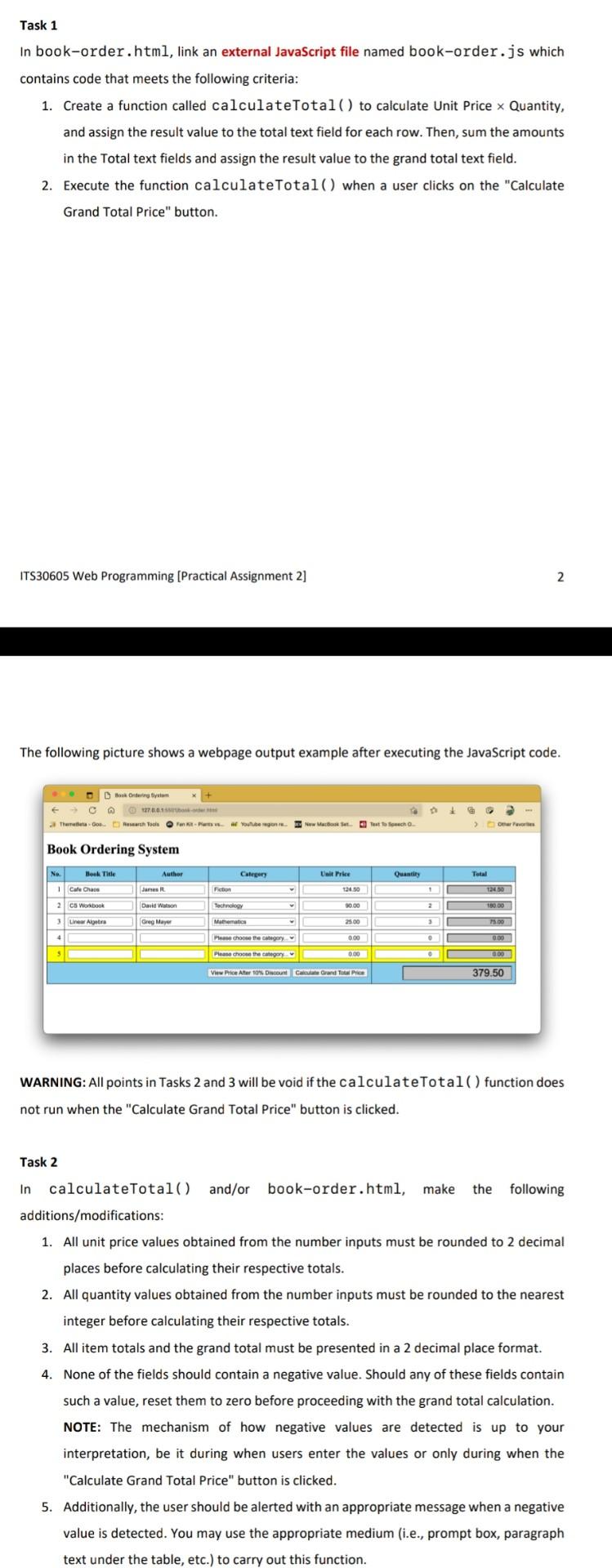 Solved Task 1 In book-order. html, link an external | Chegg.com