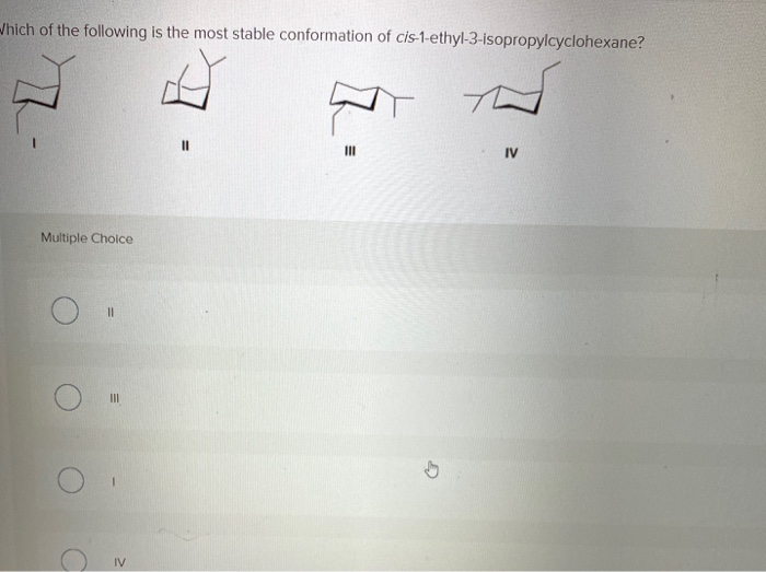 Solved which of the following is the most stable | Chegg.com
