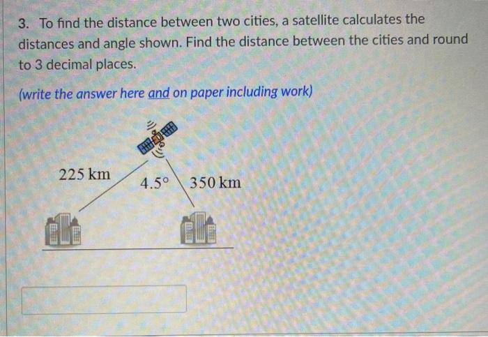 Solved 3. To find the distance between two cities, a | Chegg.com