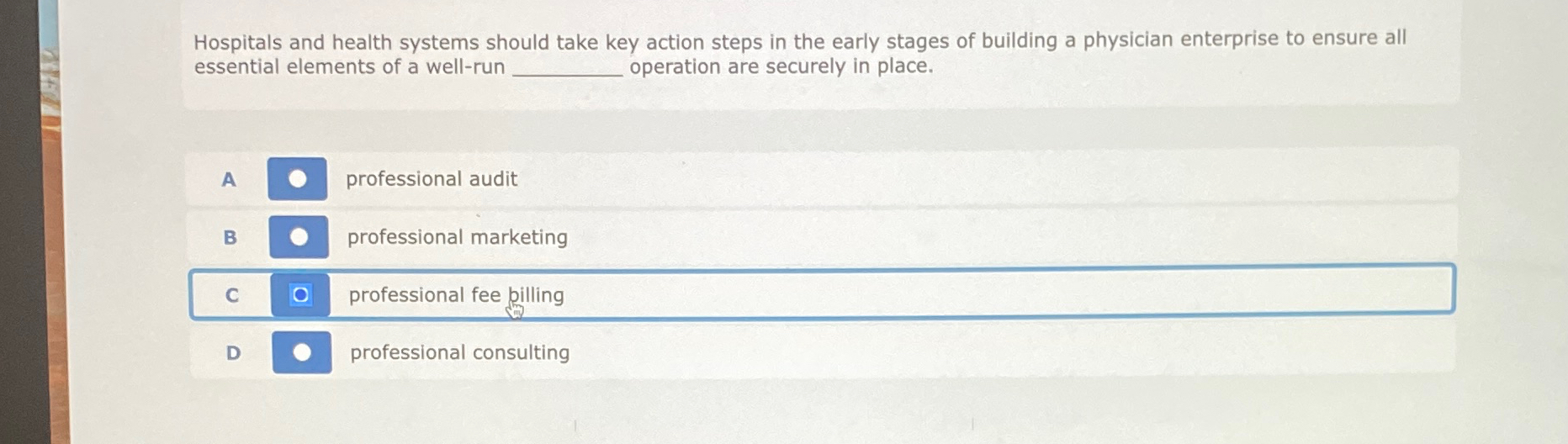 Solved Hospitals and health systems should take key action | Chegg.com
