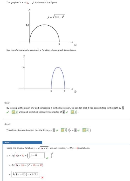 Solved The graph of y=3x−x2 is shown in the figure. Use | Chegg.com