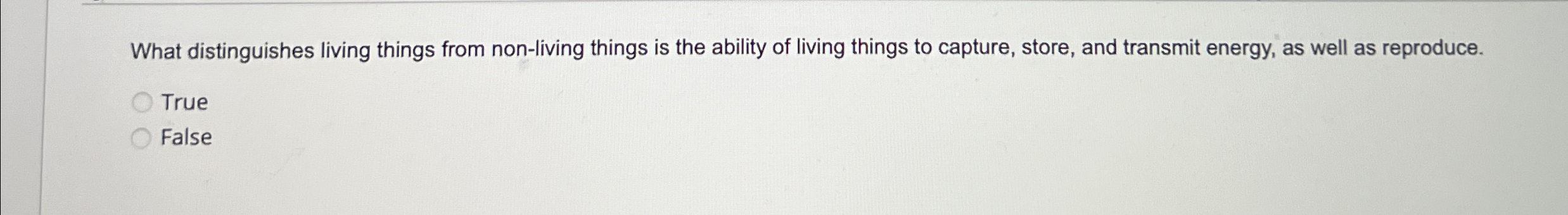 Solved What distinguishes living things from non-living | Chegg.com