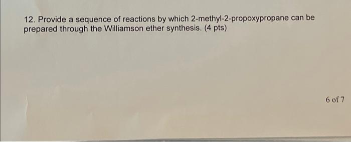 Solved 12. Provide a sequence of reactions by which | Chegg.com