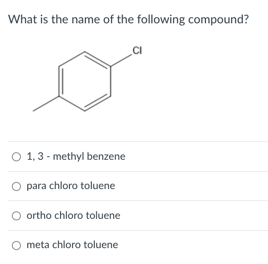 Solved What is the name of the following compound?1, 3 - | Chegg.com