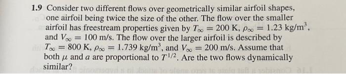Solved 1.9 Consider two different flows over geometrically | Chegg.com