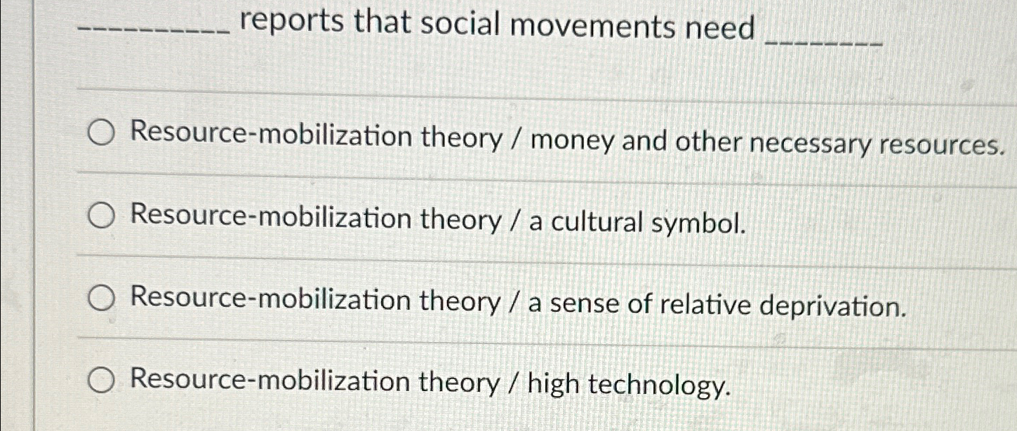 Solved q, ﻿reports that social movements | Chegg.com
