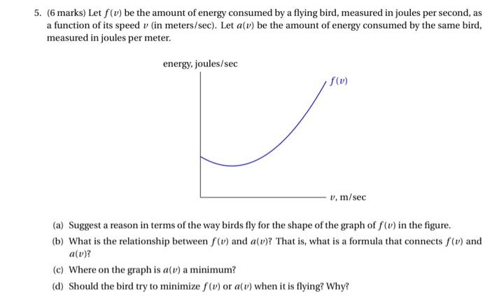 Solved 5. (6 marks) Let f(ν) be the amount of energy | Chegg.com