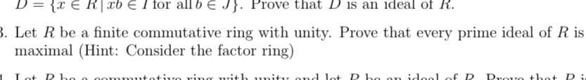 Solved Let R ﻿be A Finite Commutative Ring With Unity Prove