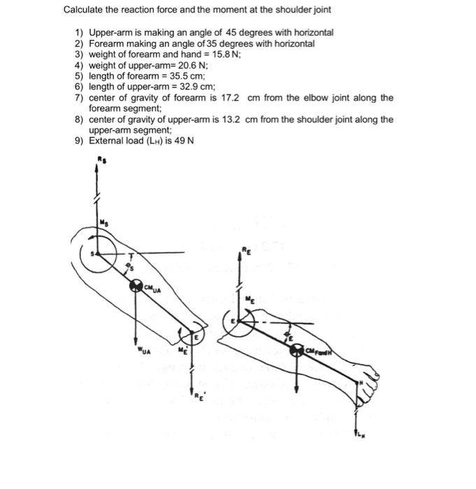 Solved Calculate the reaction force and the moment at the | Chegg.com