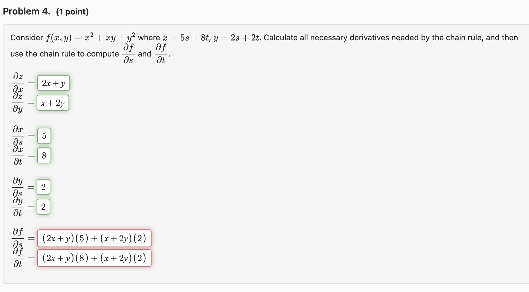 Solved Problem 4. (1 ﻿point)Consider f(x,y)=x2+xy+y2 ﻿where | Chegg.com