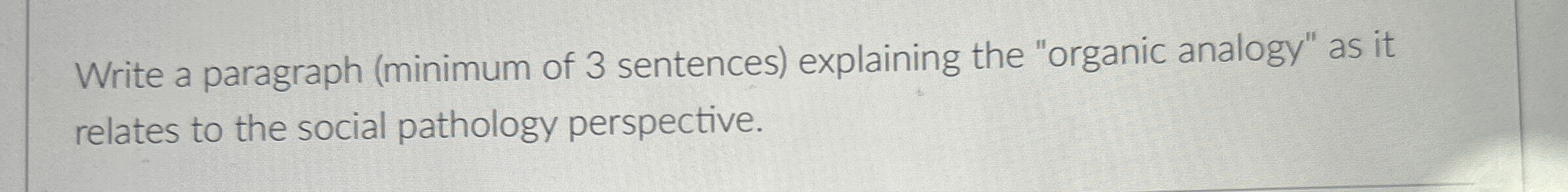 Solved Write a paragraph (minimum of 3 ﻿sentences) | Chegg.com