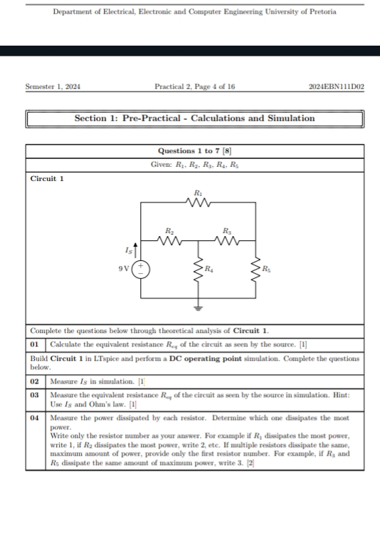 Solved Department of Electrical, Electronic and Computer | Chegg.com