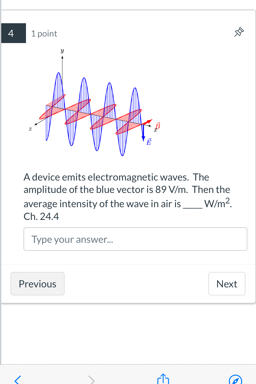Solved 41 ﻿pointA device emits electromagnetic waves. The | Chegg.com