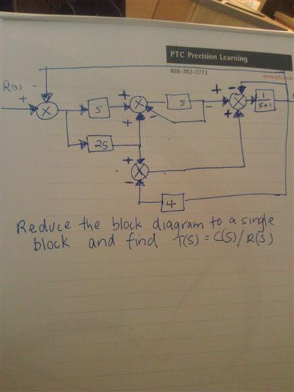 Solved Reduce the block diagram to a single block and find T | Chegg.com