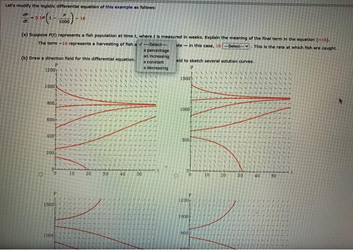 Let's modify the logistic differential equation of | Chegg.com