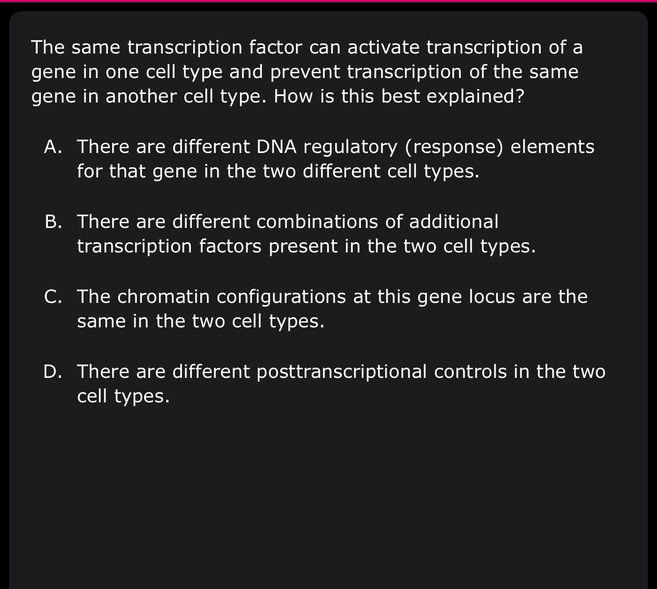 Solved The same transcription factor can activate | Chegg.com