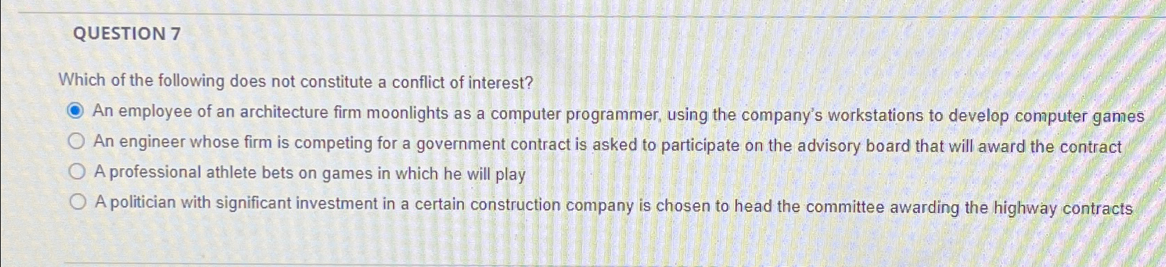Solved QUESTION 7Which of the following does not constitute | Chegg.com