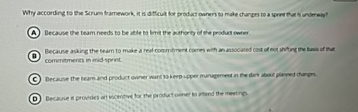 Solved Why according to the Scrum framework, it is d fficult | Chegg.com