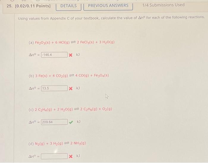 Solved Using values from Appendix C of your textbook, | Chegg.com
