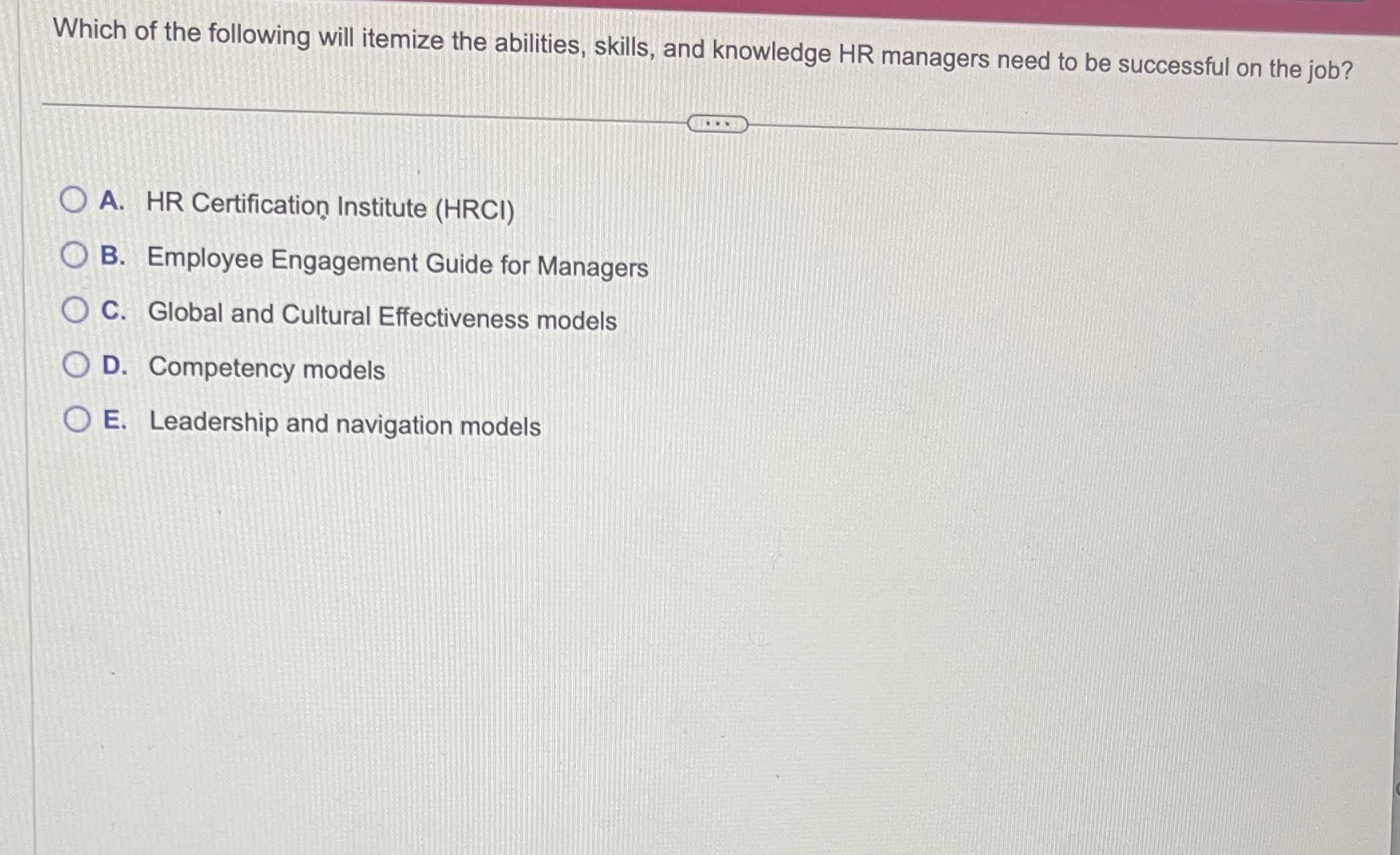 Solved Which of the following will itemize the abilities, | Chegg.com