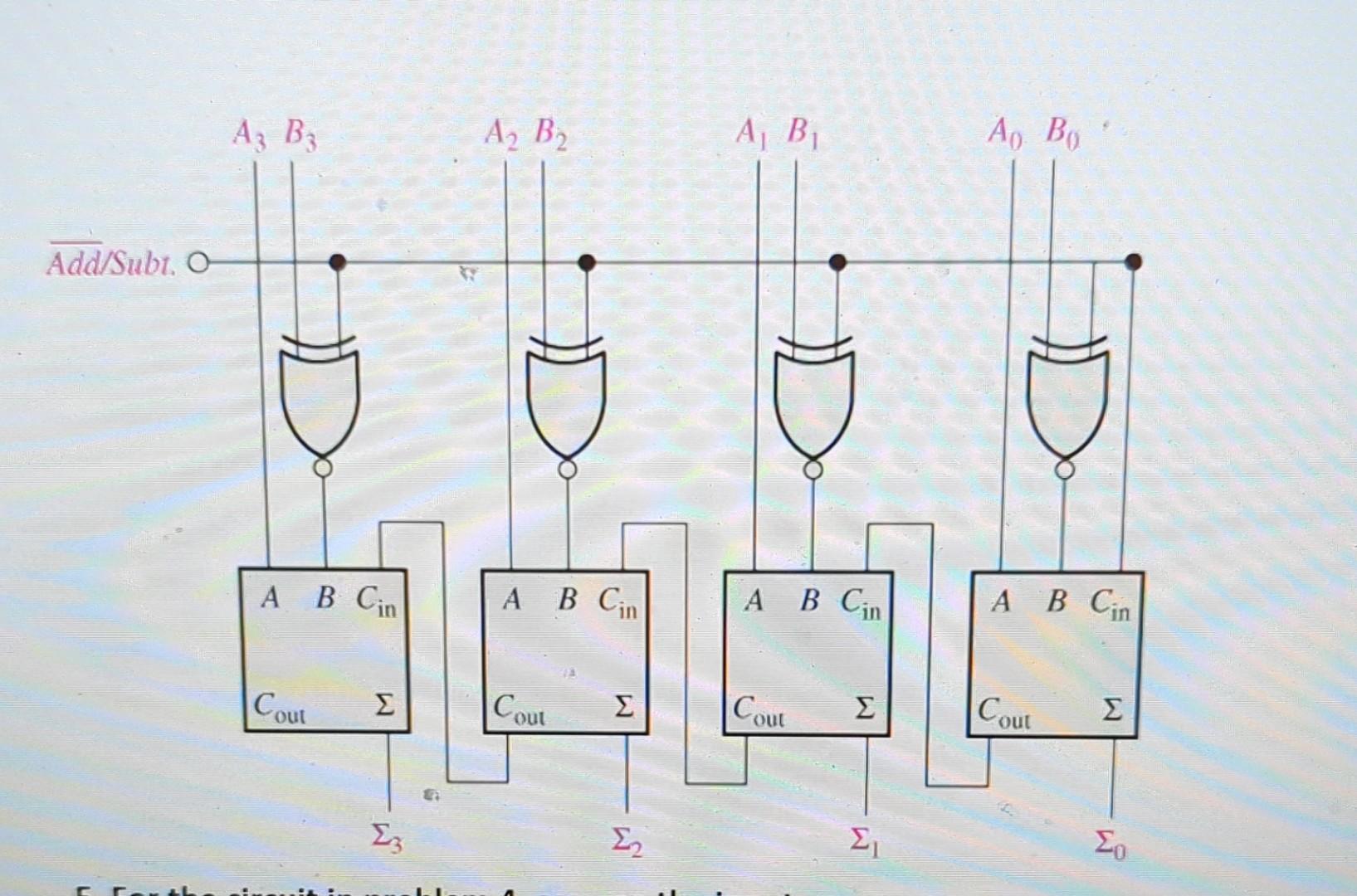 Solved 5 For The Circuit In Problem 4 Assume The Inputs