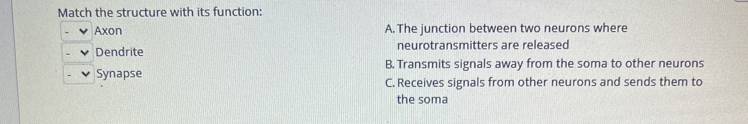 Solved Match the structure with its | Chegg.com