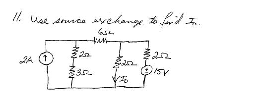 Solved Use source exchange to find Io. | Chegg.com