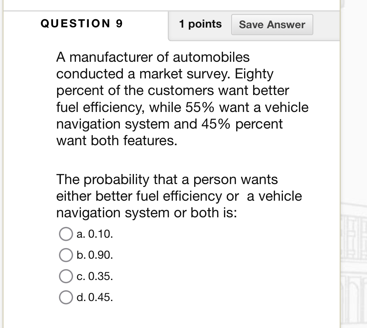 Solved QUESTION 91 ﻿pointsA manufacturer of | Chegg.com