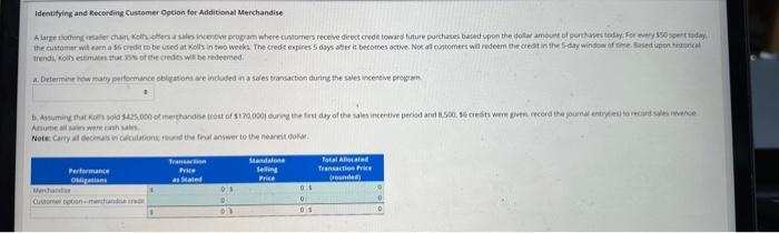 Solved Identifying and Recording Cuatomer Option for | Chegg.com