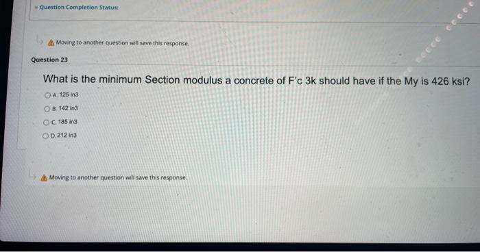 Solved What is the minimum Section modulus a concrete of F′ | Chegg.com