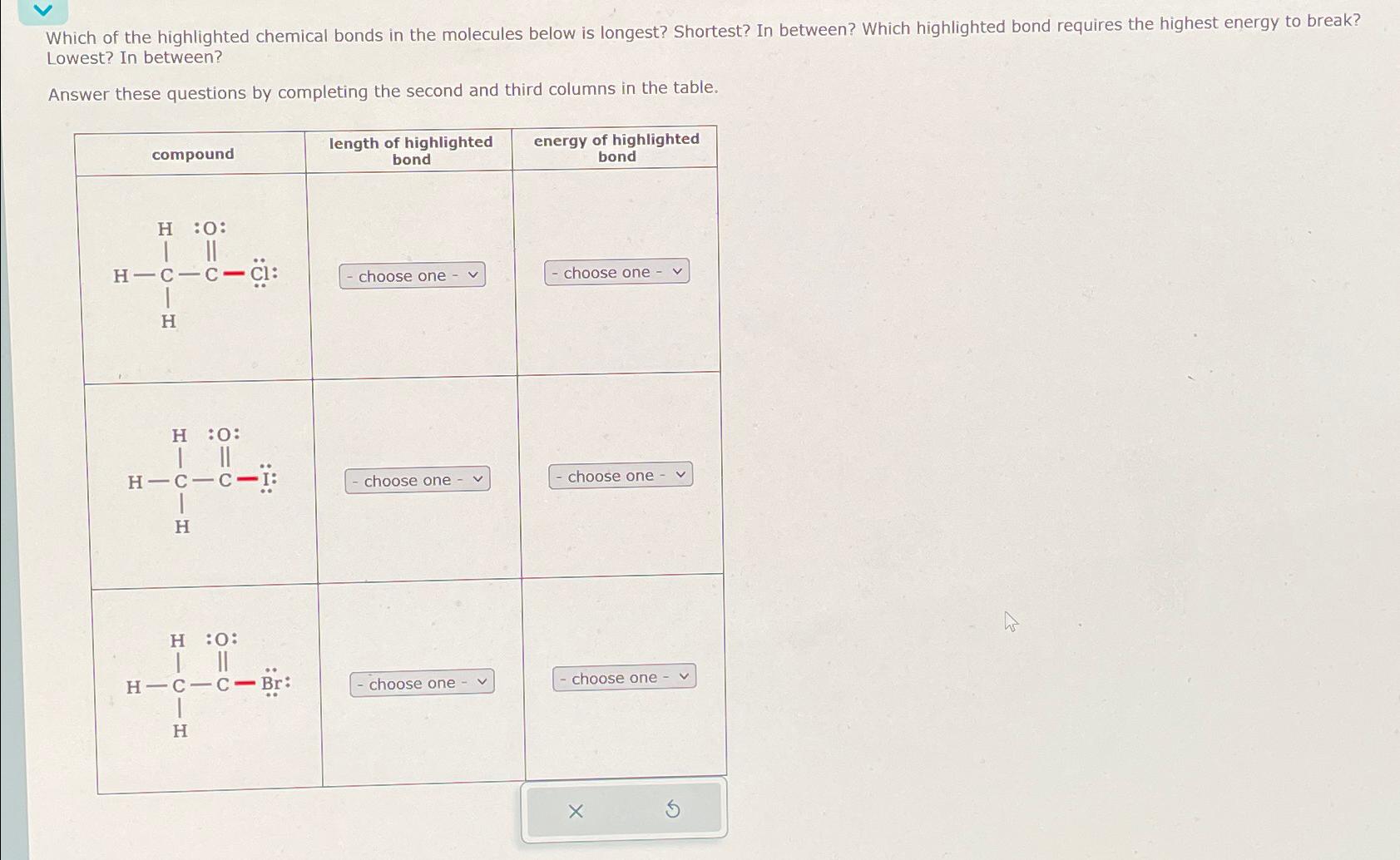 Solved Which of the highlighted chemical bonds in the | Chegg.com