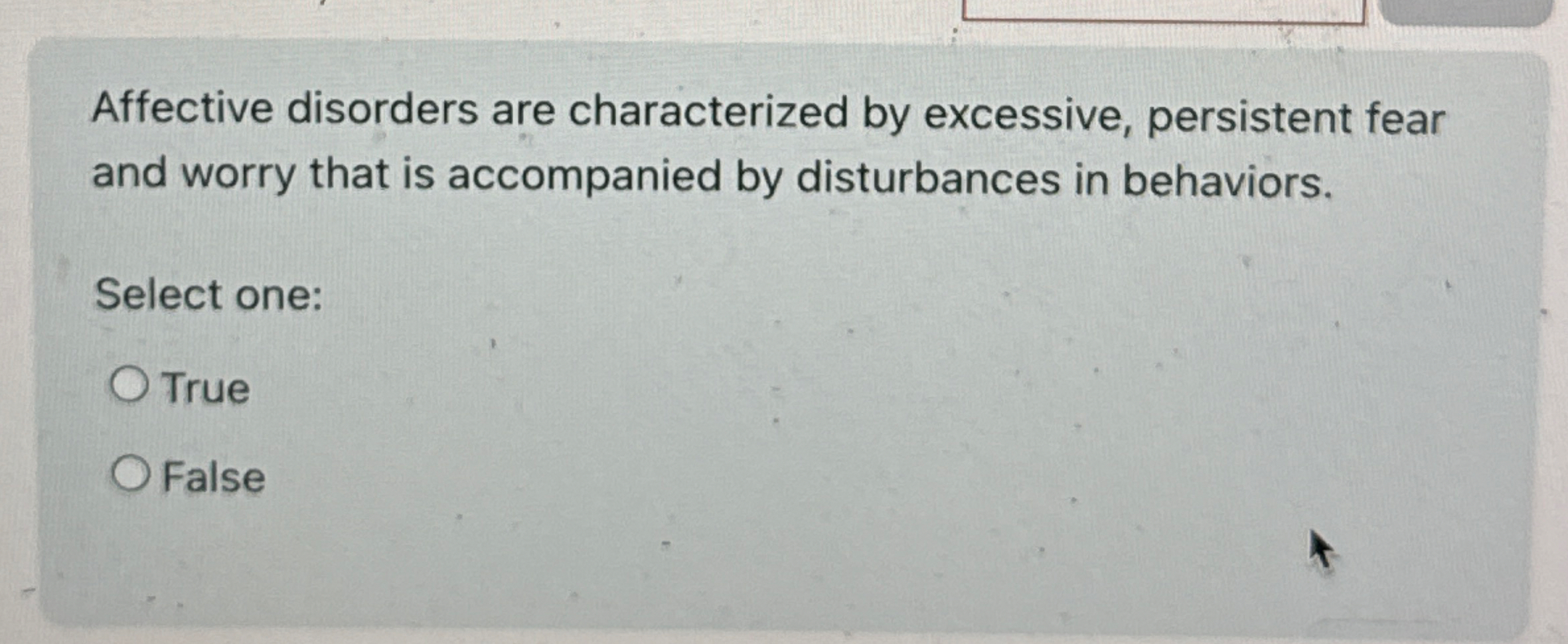 Solved Affective disorders are characterized by excessive, | Chegg.com