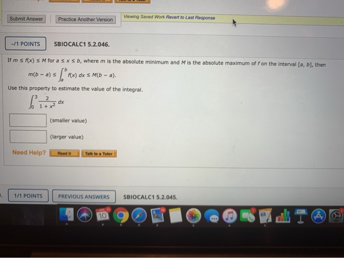 Solved Submit Answer Practice Another Version Viewing Saved | Chegg.com