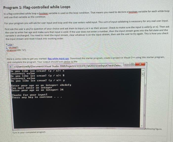 Solved Program 1: Flag-controlled while Loops In a | Chegg.com