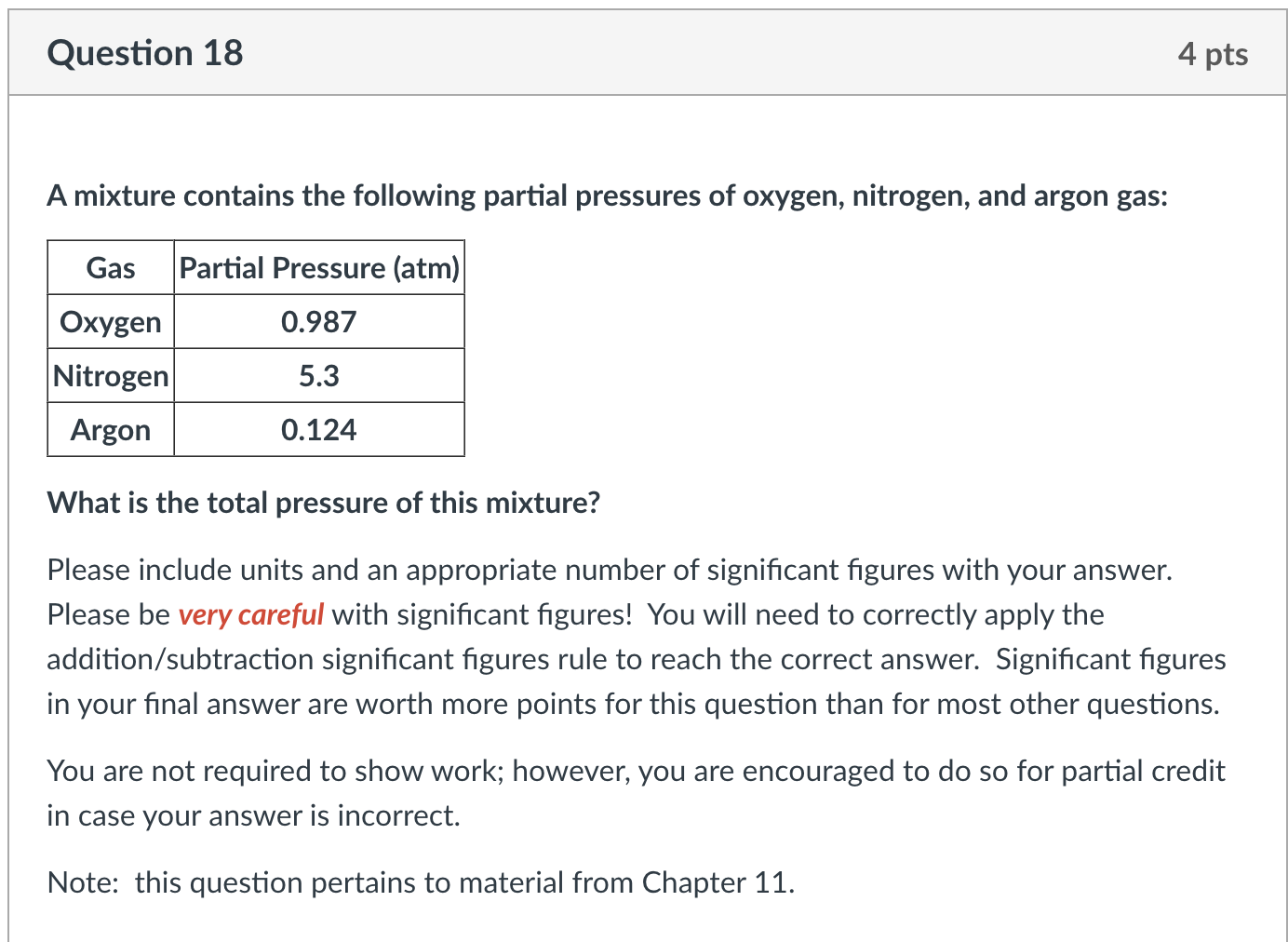 Solved A mixture contains the following partial pressures of | Chegg.com