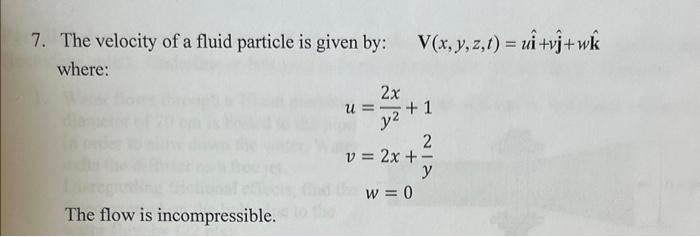 Solved a. determine whether this velocity field satisfies | Chegg.com