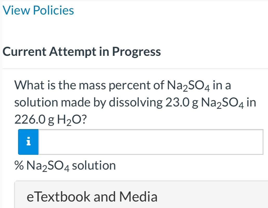 Solved View PoliciesCurrent Attempt in ProgressWhat is the | Chegg.com