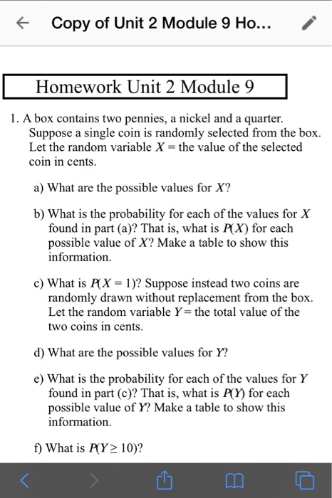 Solved { Copy of Unit 2 Module 9 Ho... Homework Unit 2 | Chegg.com