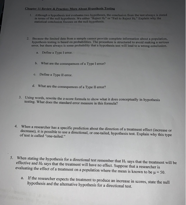 Solved Chapter 11 Review Practice More About Hypothesis 5771