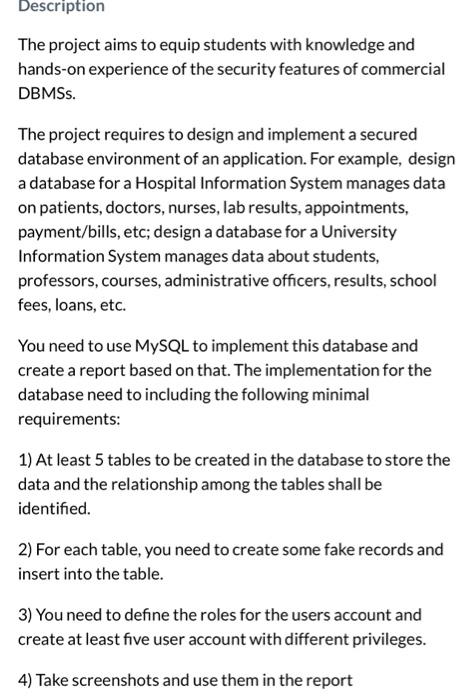 Solved Hello expert, can you do the assignment on Mysql | Chegg.com