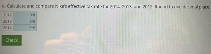 Solved Recording Income Tax Expense Nike, Inc., reports the | Chegg.com